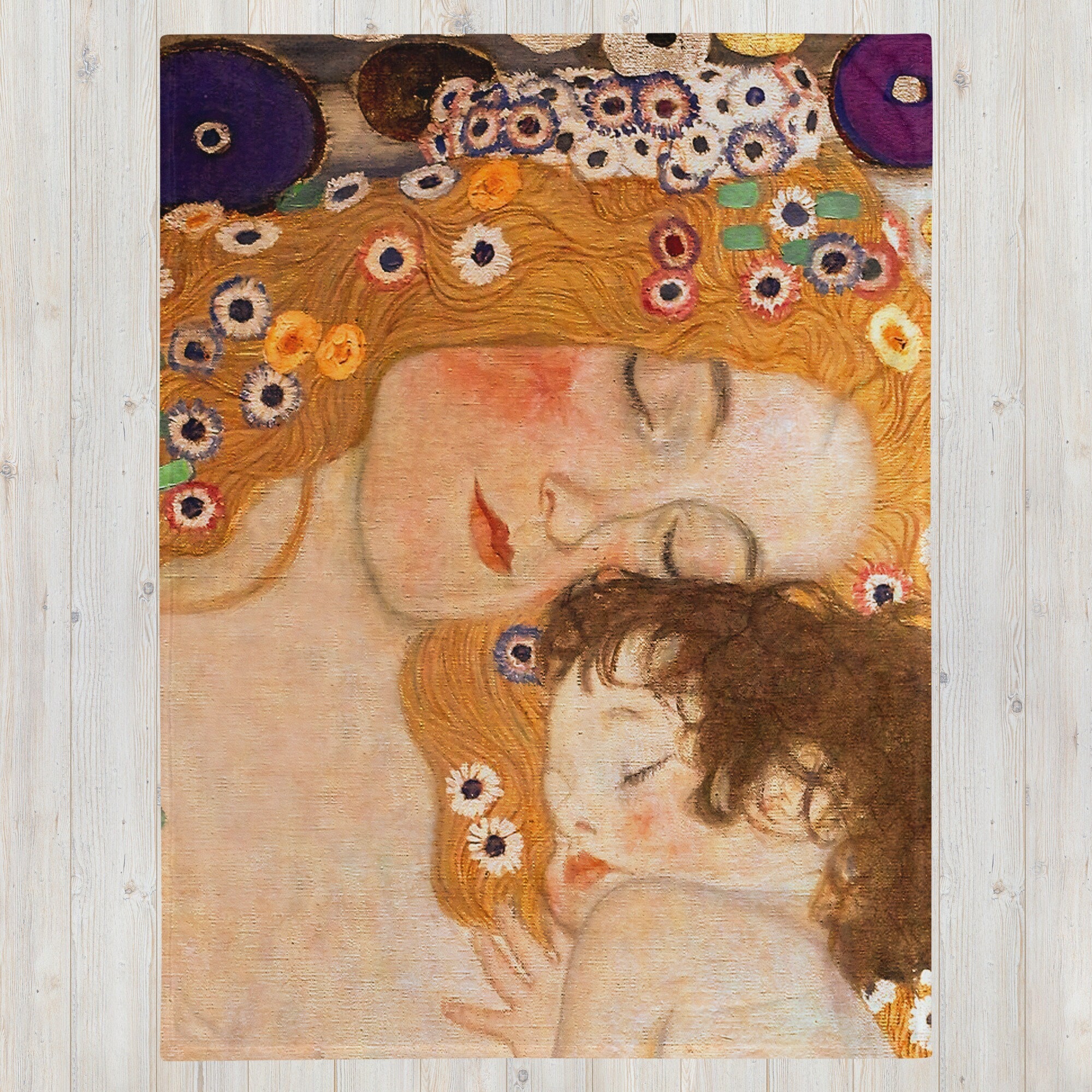 Klimt Mother-child Throw Blanket Gustav Klimt Aesthetic Plush Throw ...