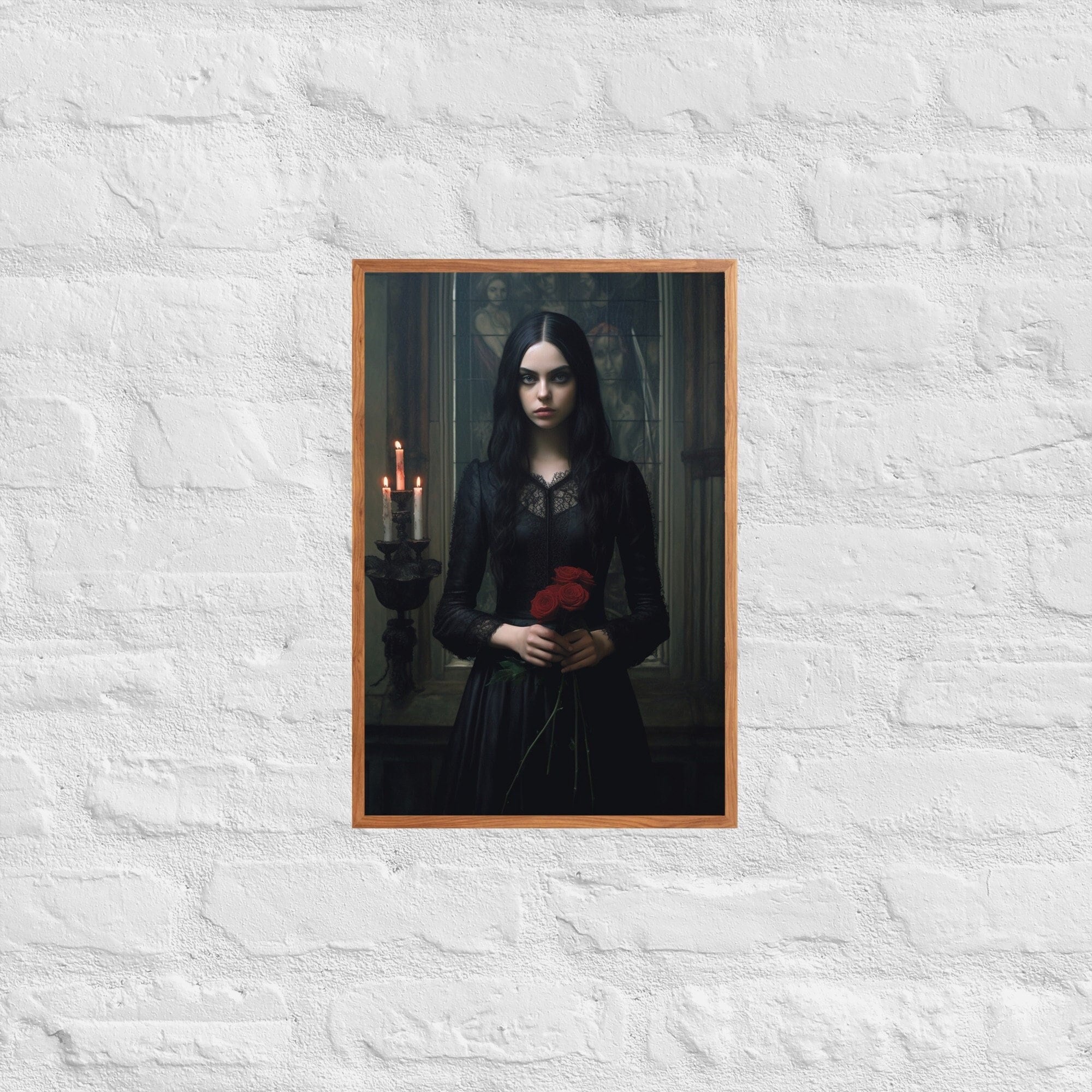 Wednesday Addams Inspired Poster Goth Girl Art Gothic Woman Wall Art ...