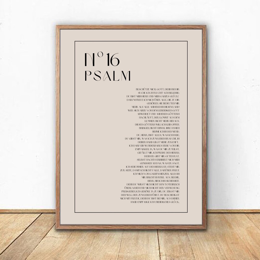 Psalm 16 Poster - Modern Bible Art for Your Home - Etsy
