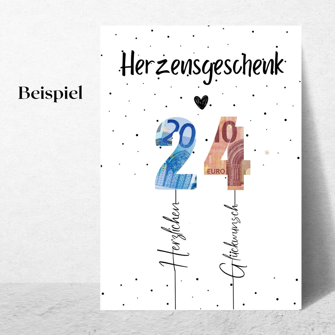 24th Birthday | Money Gift to Stick on Yourself Heartfelt Gift With ...