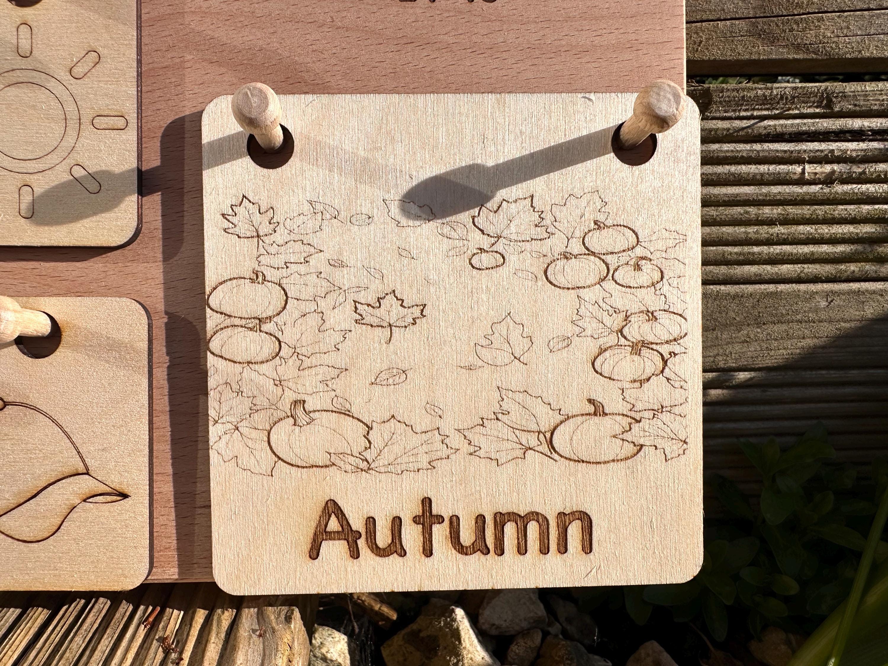Montessori Wooden Weather and Date Board | Daily Calendar for Kids ...