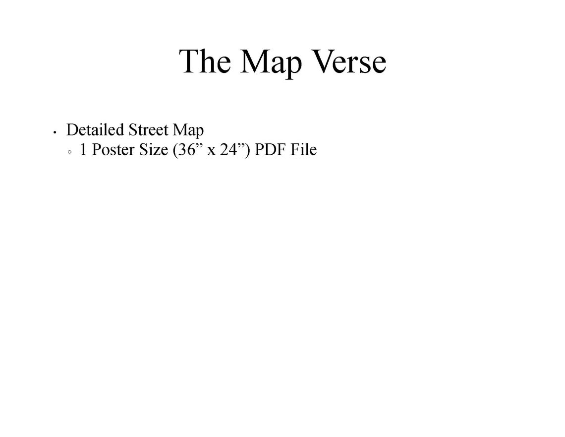 Granbury, Texas Map With STREET LABELS, Digital Print Poster, Printable ...