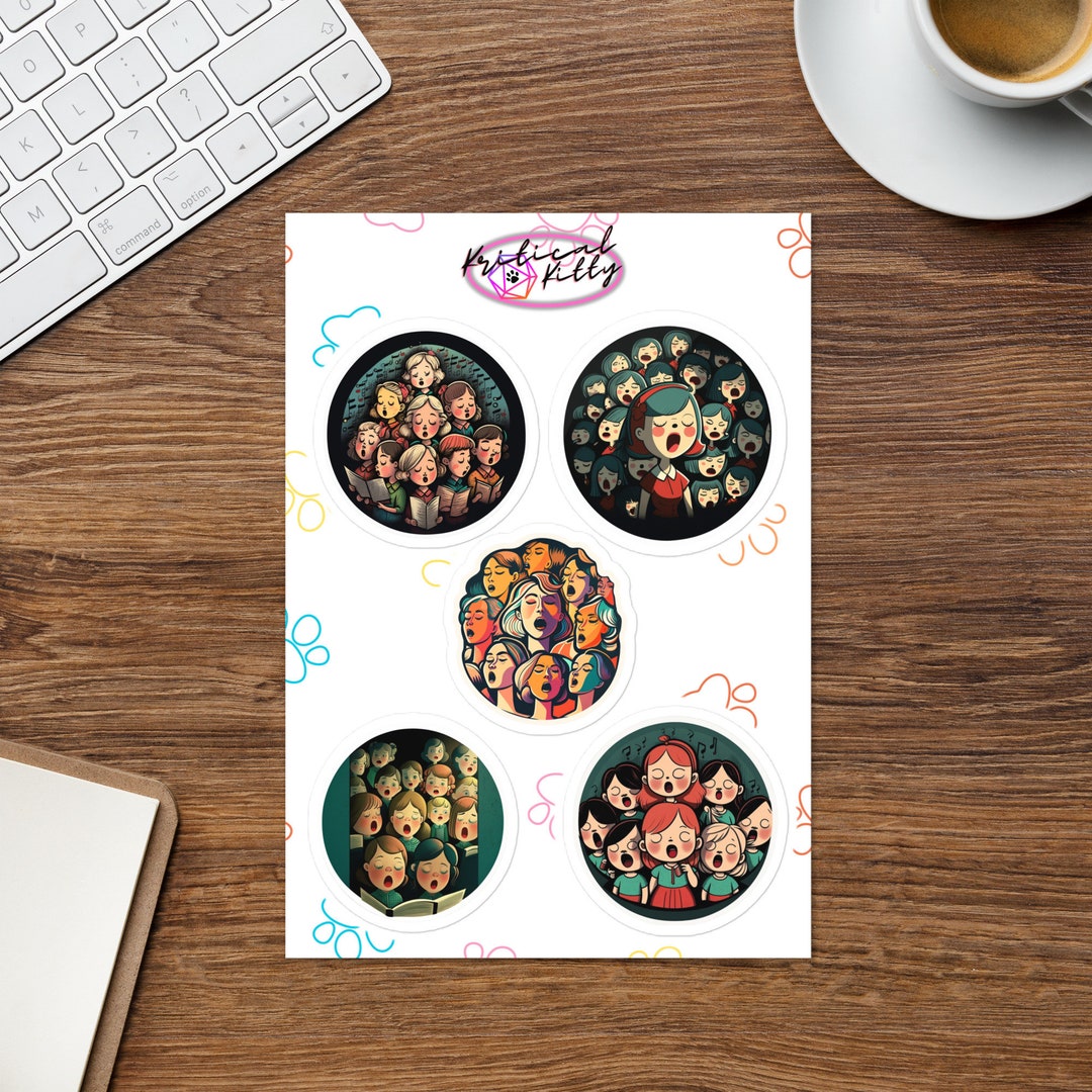 Choir Stickers (set 2) | 5 Sticker Sheet | Artistic Collection | Singer ...