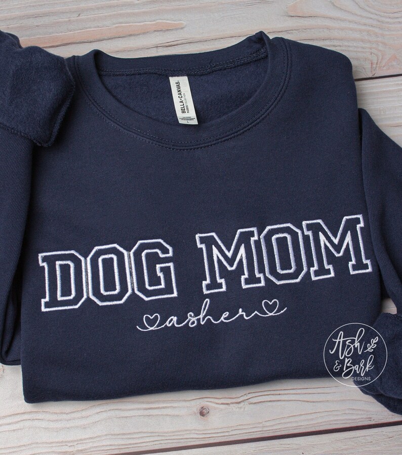 Dog Mom Embroidered Sweatshirt, Dog Mama Sweatshirt, Gifts for Dog ...