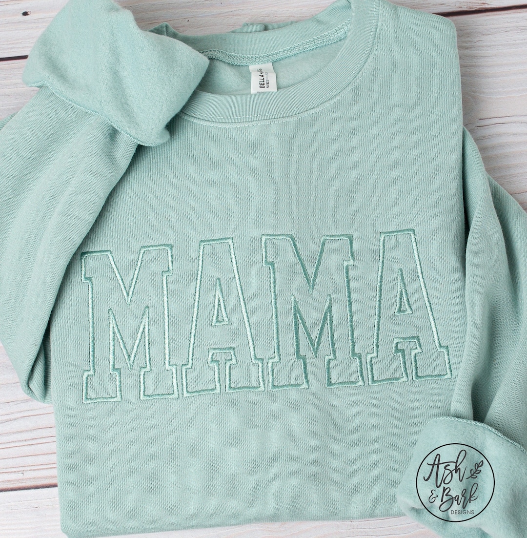 Mama Sweatshirt Embroidered Mama Sweatshirt Mama Shirt T For Mom