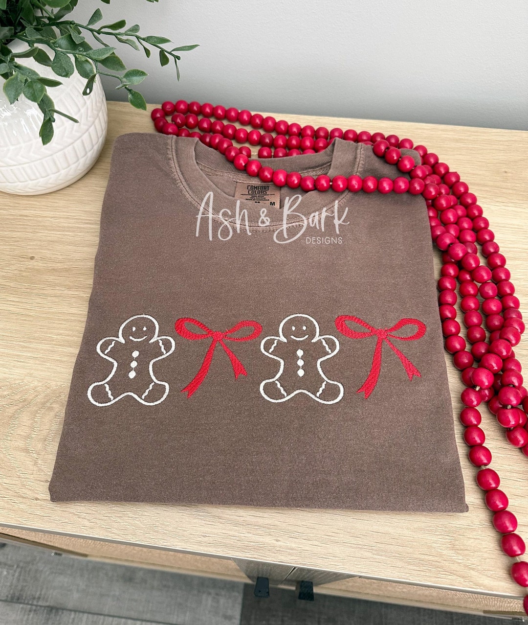 Gingerbread Men Embroidered Shirt, Coquette Bow Tee, Holiday Gifts ...