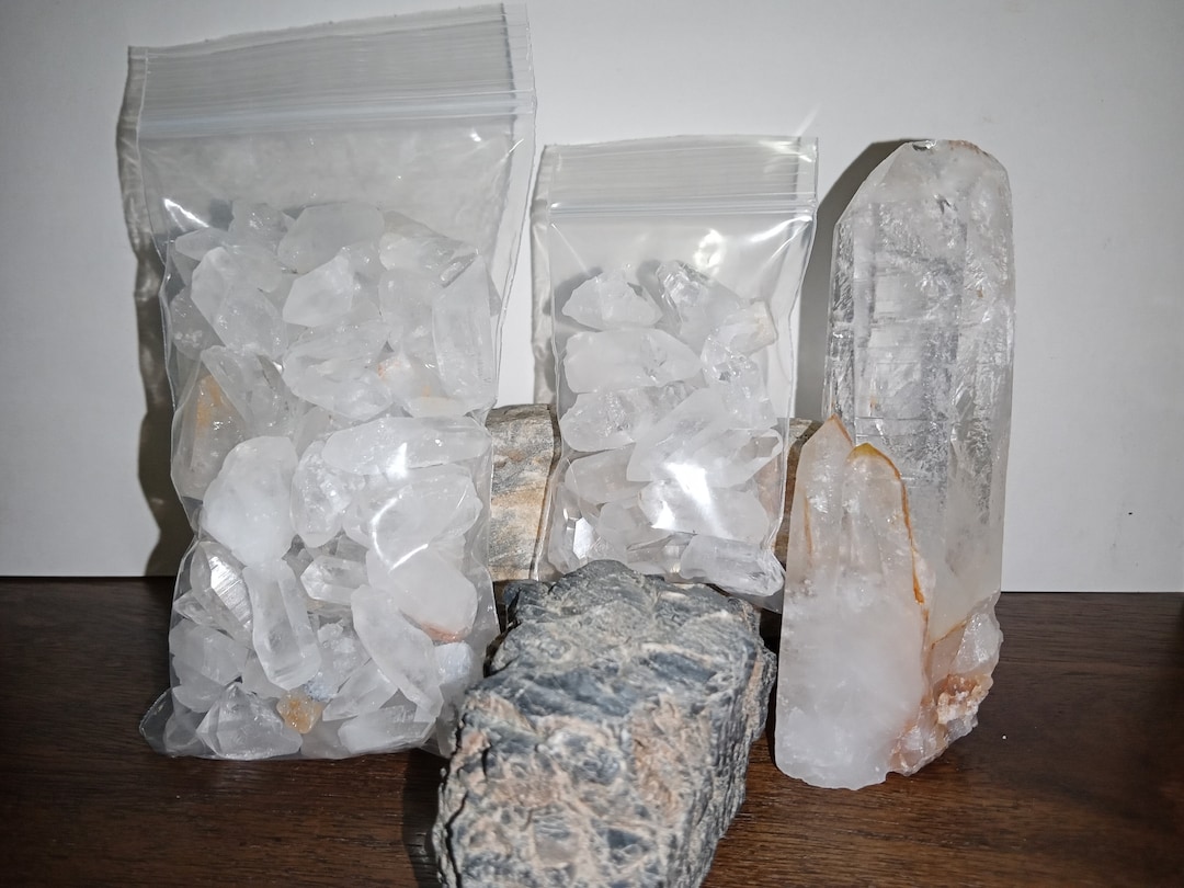 CLEAR QUARTZ CRYSTALS Bags - Etsy