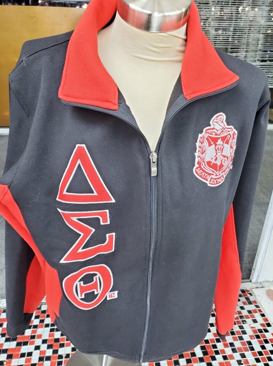 Delta Sigma Theta Jacket Embroidered Applique Front Zipper - Etsy