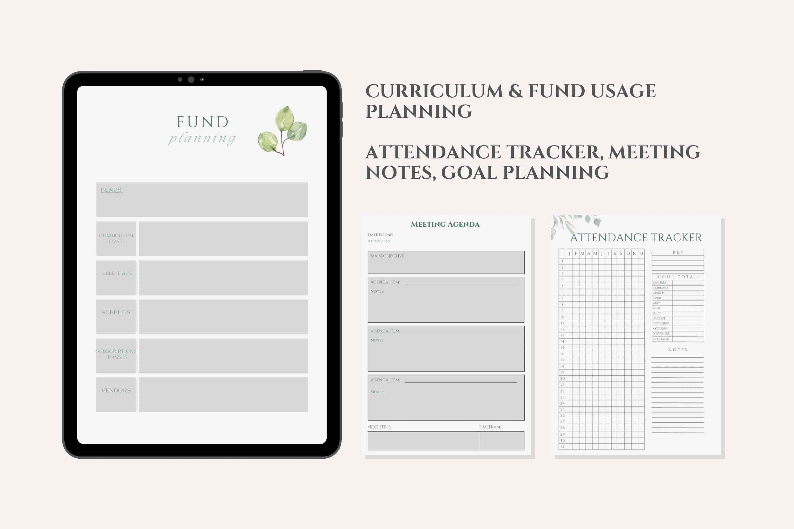 Undated Homeschool Planner Family Planner With Monthly Weekly Daily ...