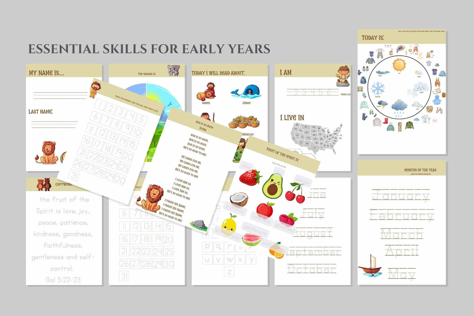 Bible Worksheets Morning Menu Activities: Homeschool Curriculum Planner ...