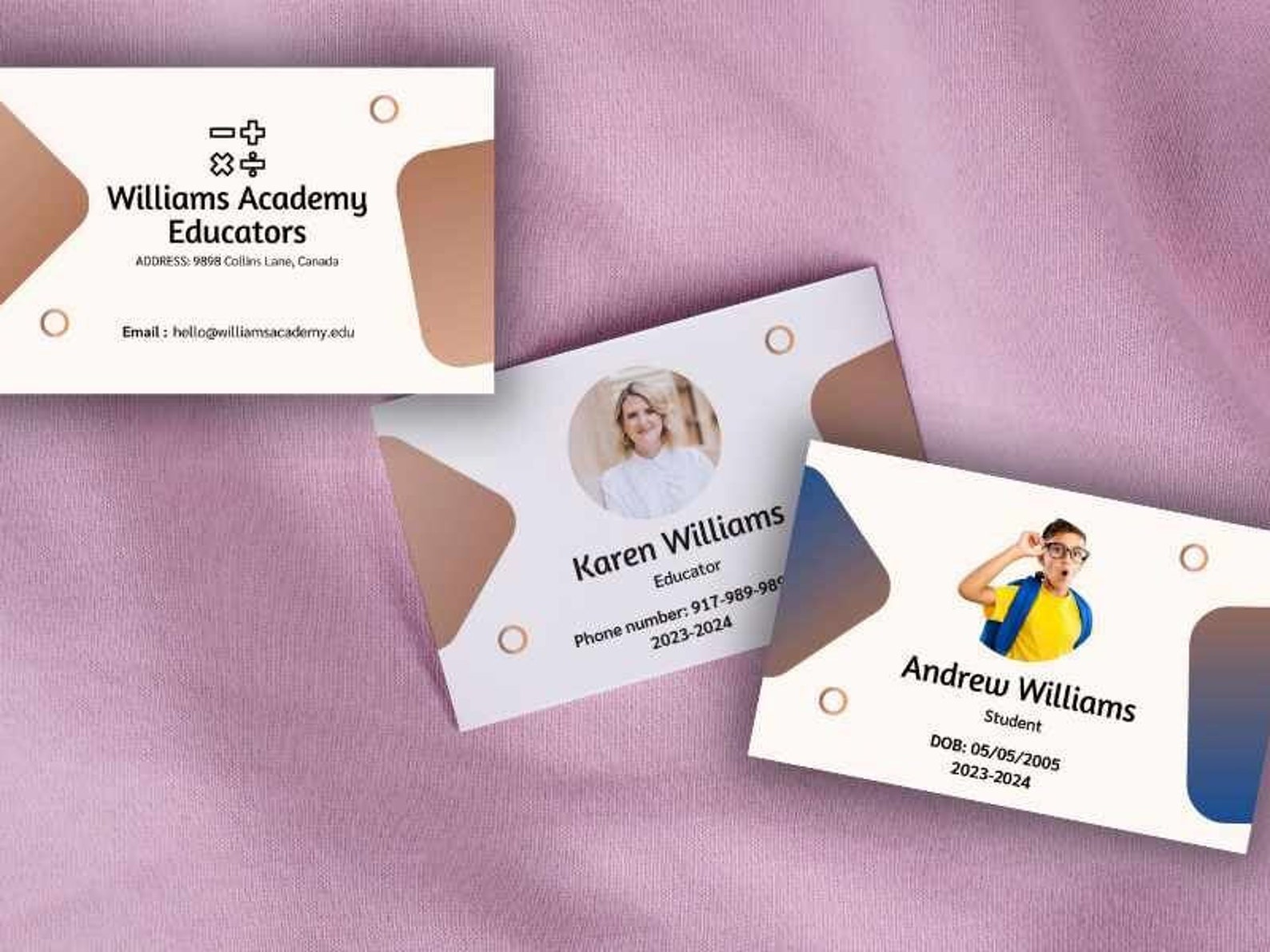 Student Teacher Homeschool ID Card Template EDITABLE Printable Digital ...