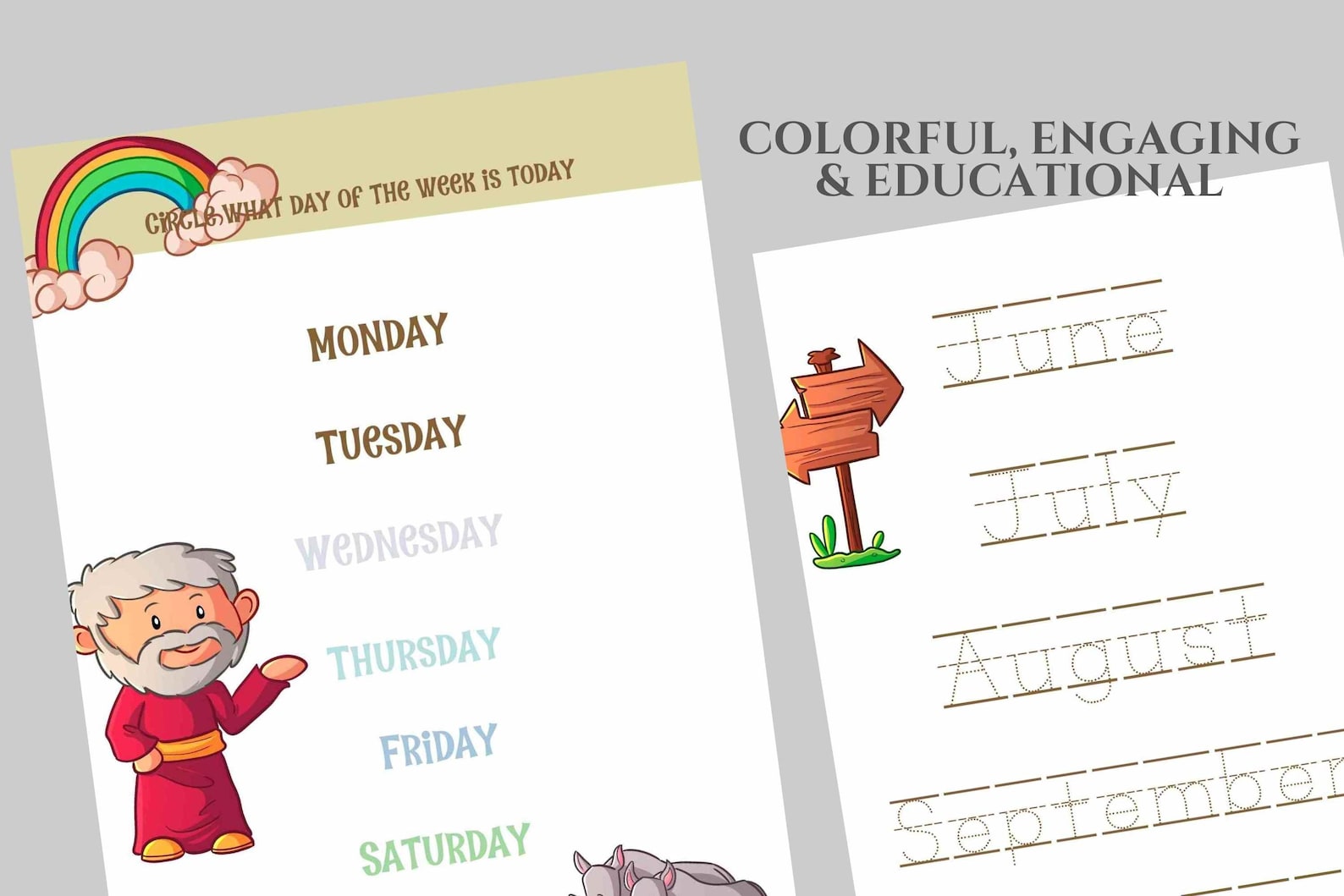 Bible Worksheets Morning Menu Activities: Homeschool Curriculum Planner ...