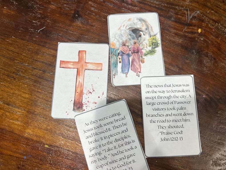 Easter Bible Story Sequence Cards Printable for Kids; Sunday School ...