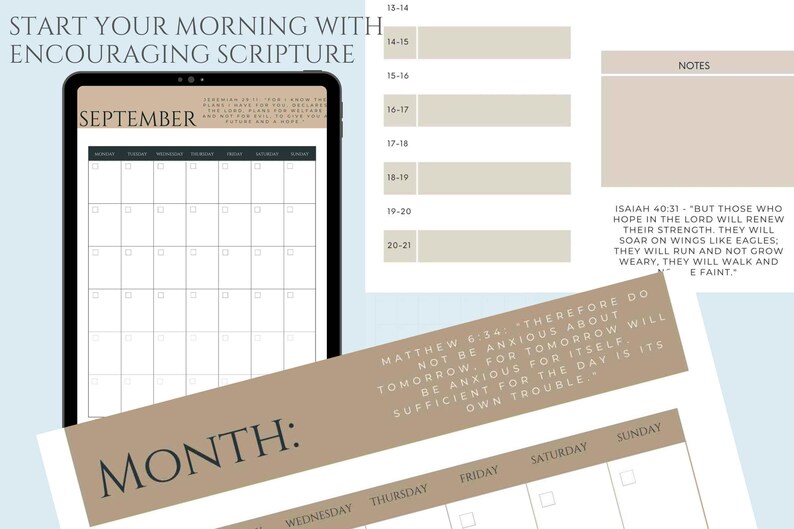 Christian Planner Homeschool Printable Moms Agenda, Undated Calendar ...