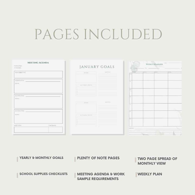 Printable Homeschool Planner Family Moms Agenda Lesson Plan, Project ...