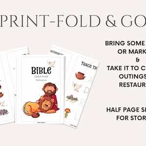 Bible Quiet Book: Kindergarten Kids Printable Busy Book Montessori ...