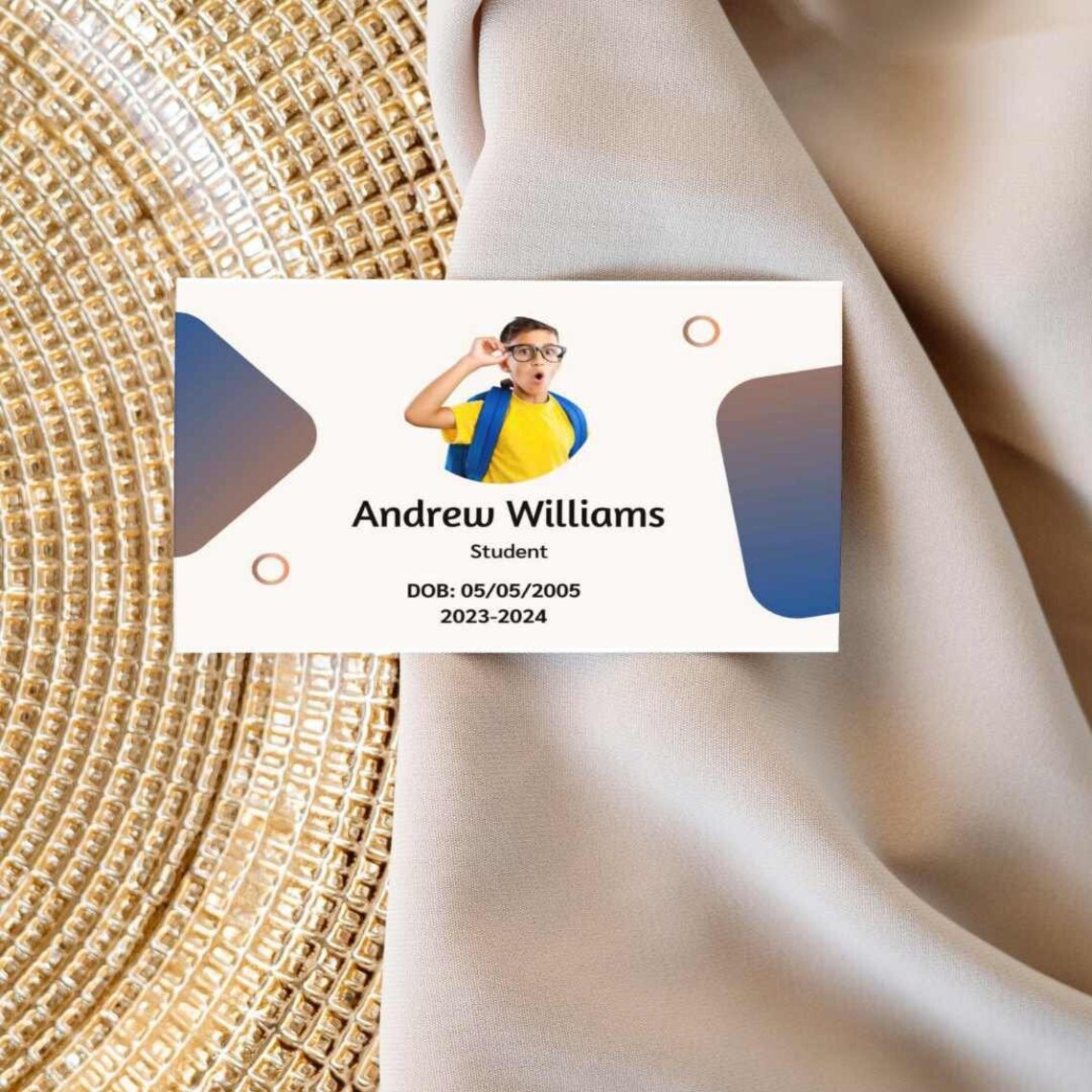 Student Teacher Homeschool ID Card Template EDITABLE Printable Digital ...