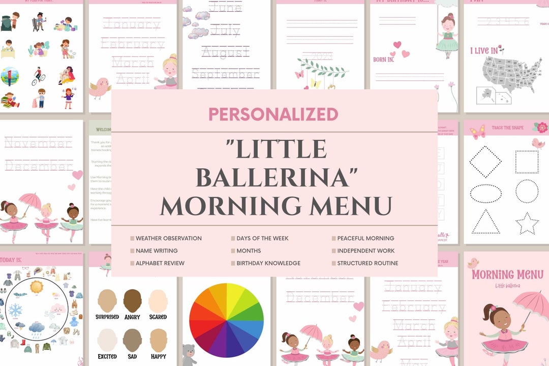 Morning Menu Homeschool Printables Activities: Homeschool Curriculum ...