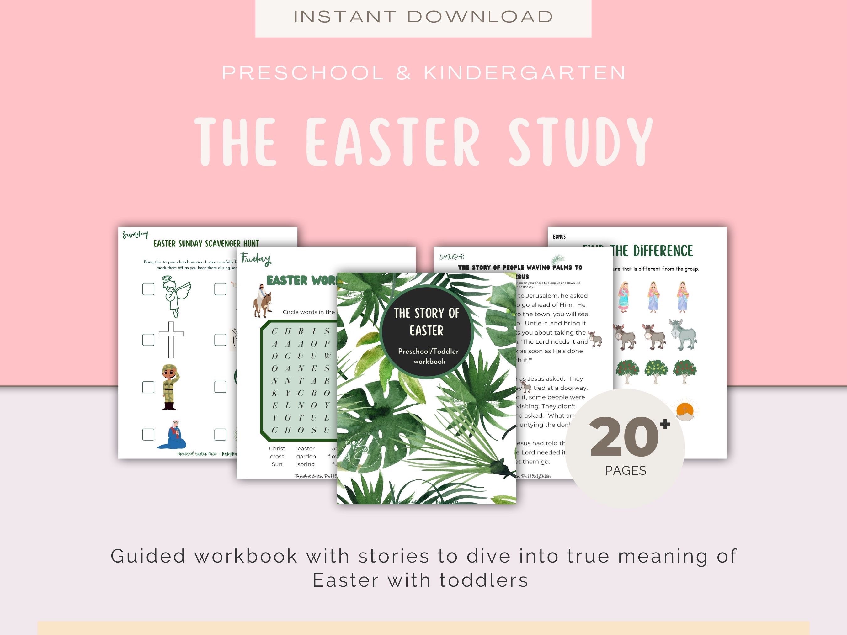 Easter Story Activity Pack for Kids Preschool Printable Unit Study ...