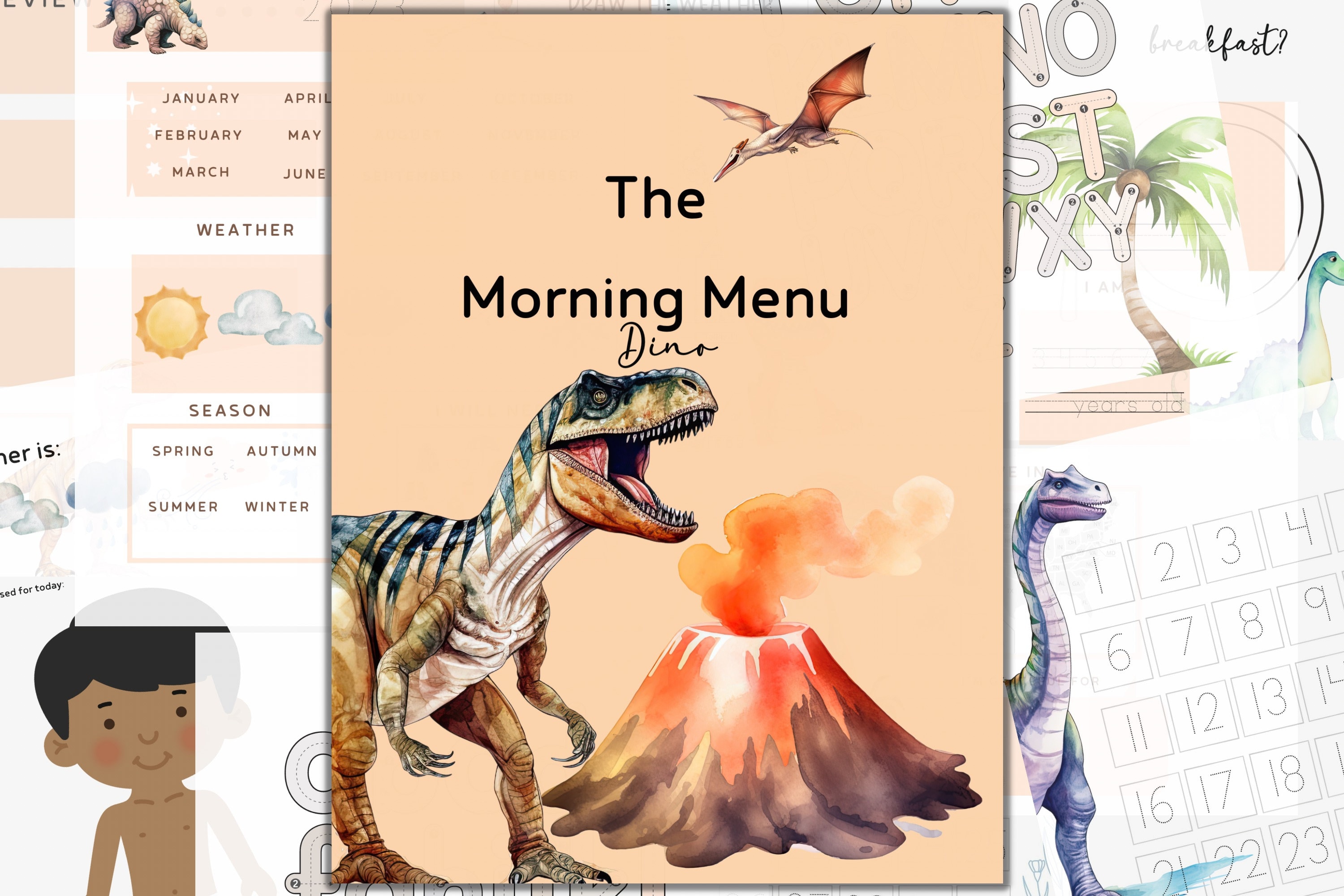 Homeschool Printables Dinosaurs Morning Menu Activities: Homeschool ...