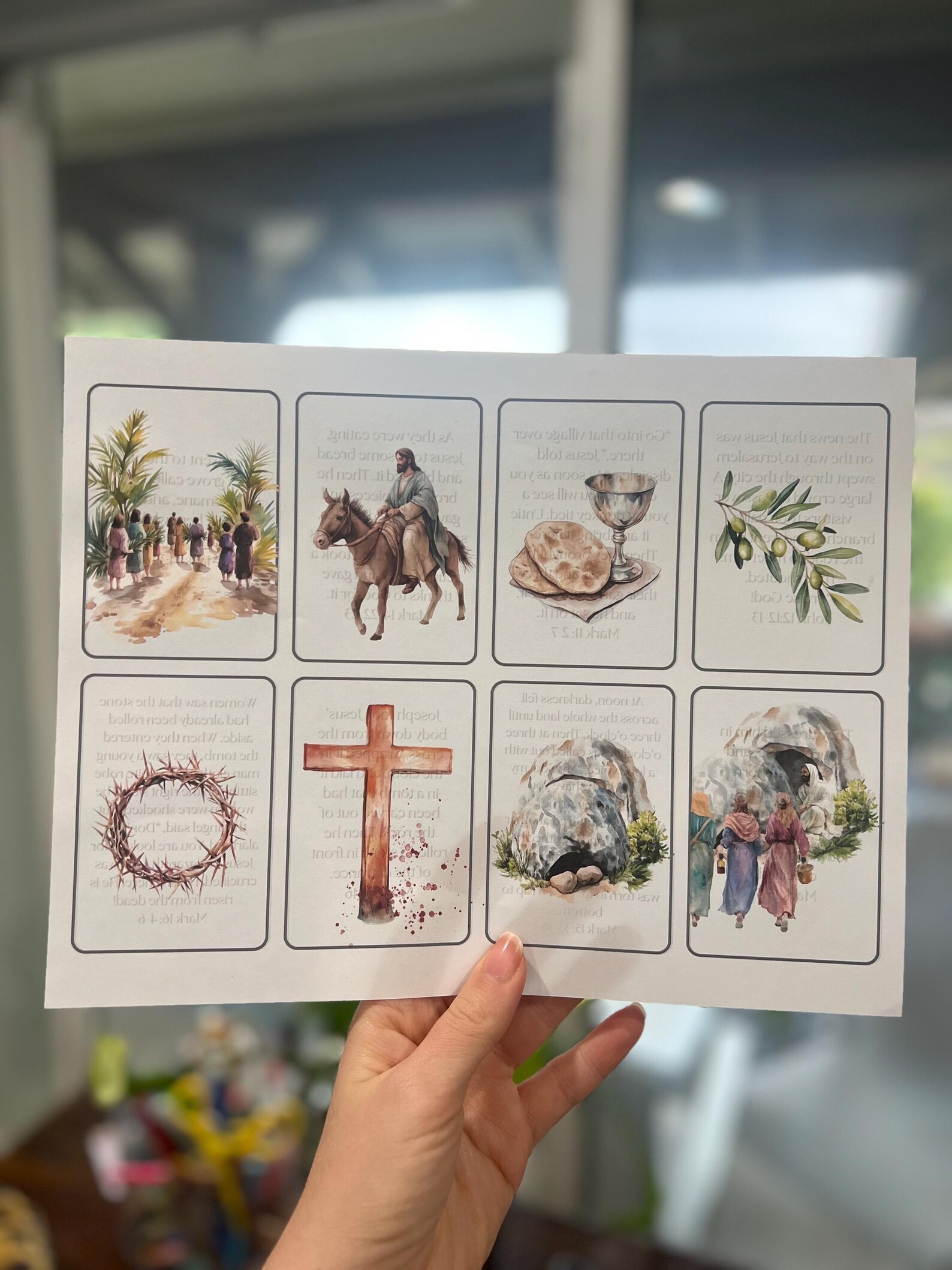 Easter Bible Story Sequence Cards Printable for Kids; Sunday School ...