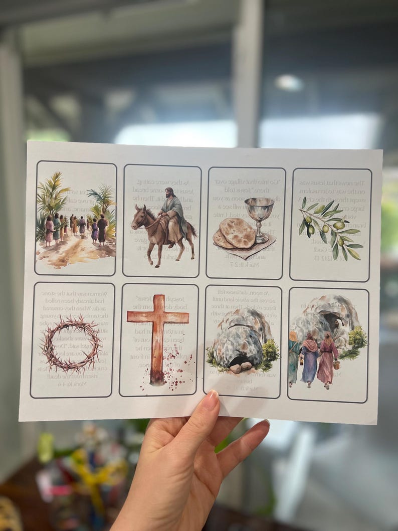 Easter Bible Story Sequence Cards Printable for Kids; Sunday School ...