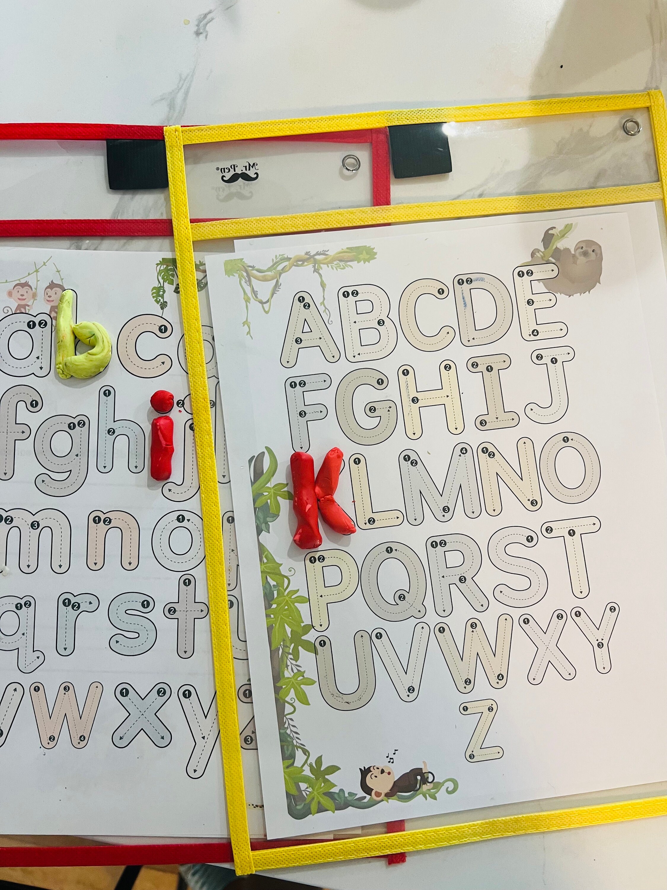 Alphabet Tracing Worksheets Printable Letter Board Homeschool - Etsy