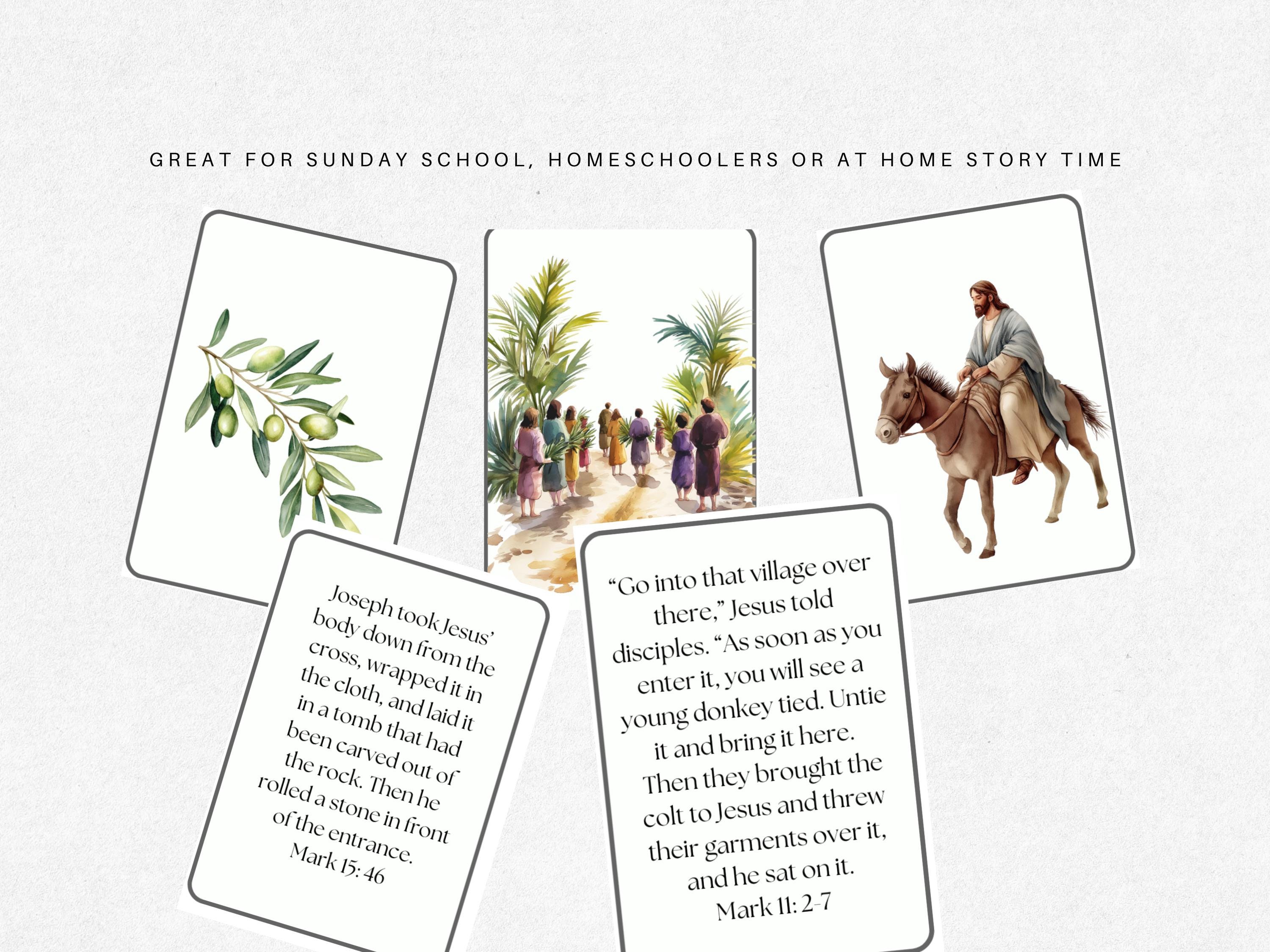 Easter Bible Story Sequence Cards Printable for Kids; Sunday School ...