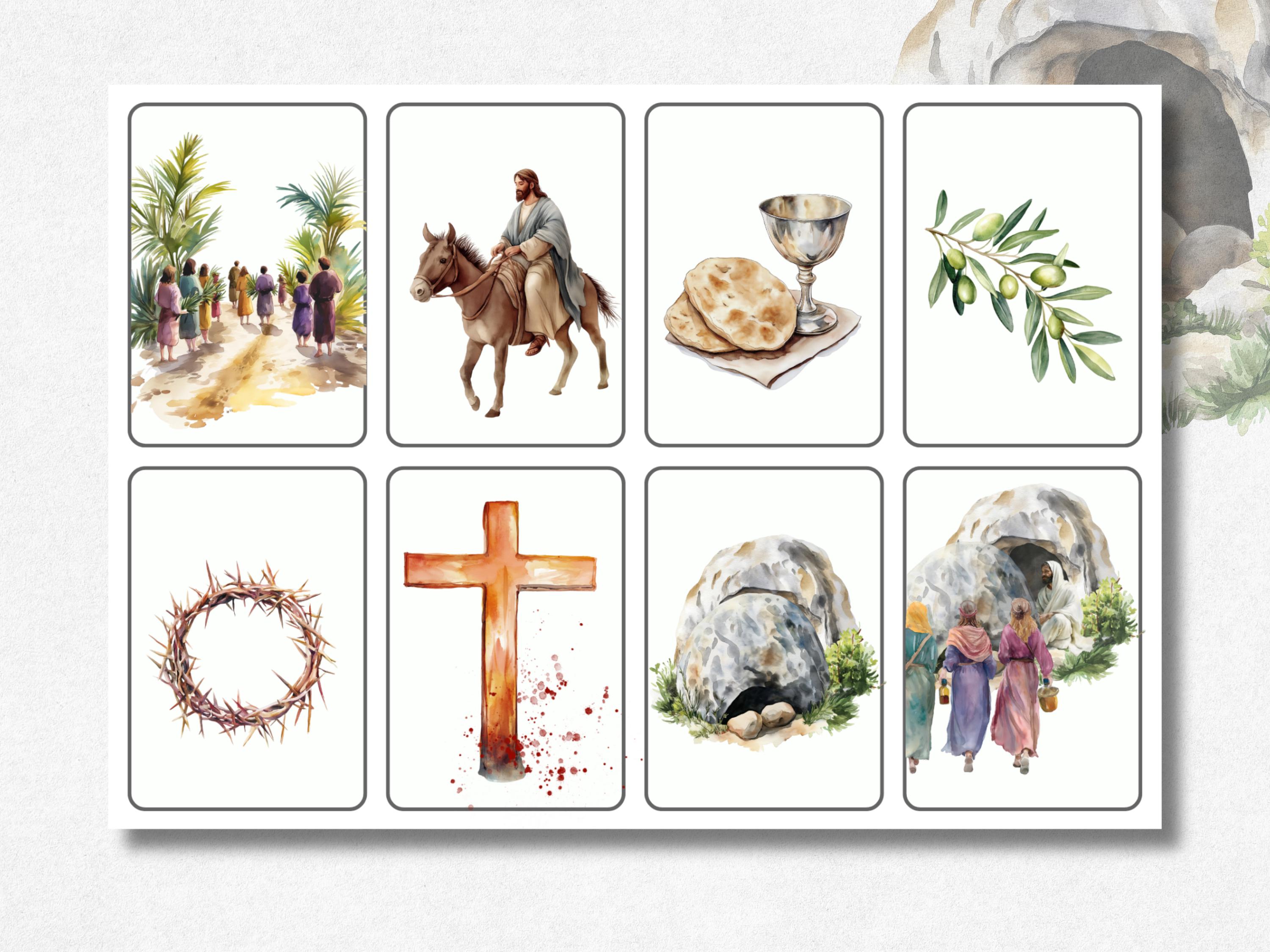 Easter Bible Story Sequence Cards Printable for Kids; Sunday School ...