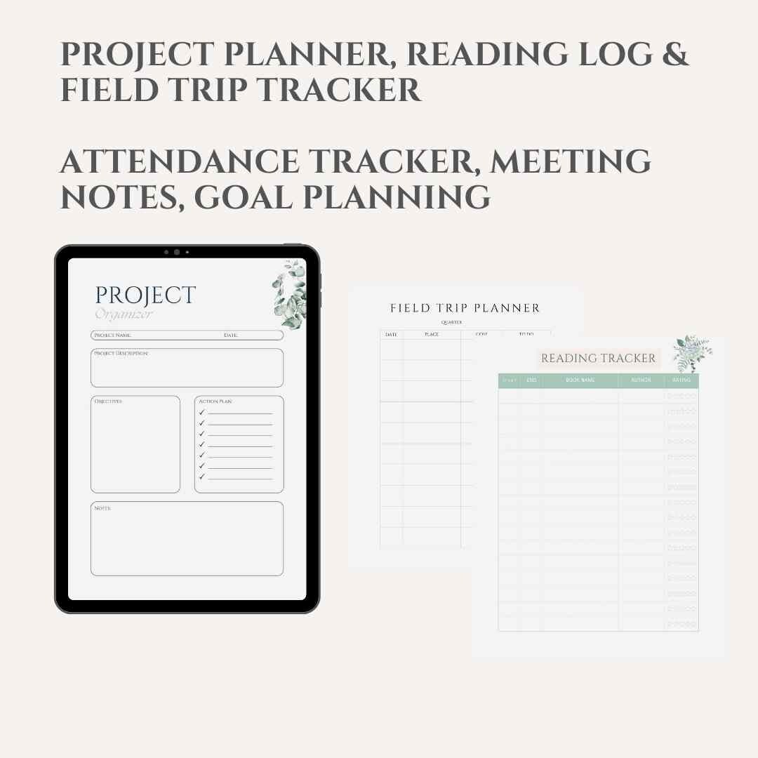 Printable Homeschool Planner Family Moms Agenda Lesson Plan, Project ...