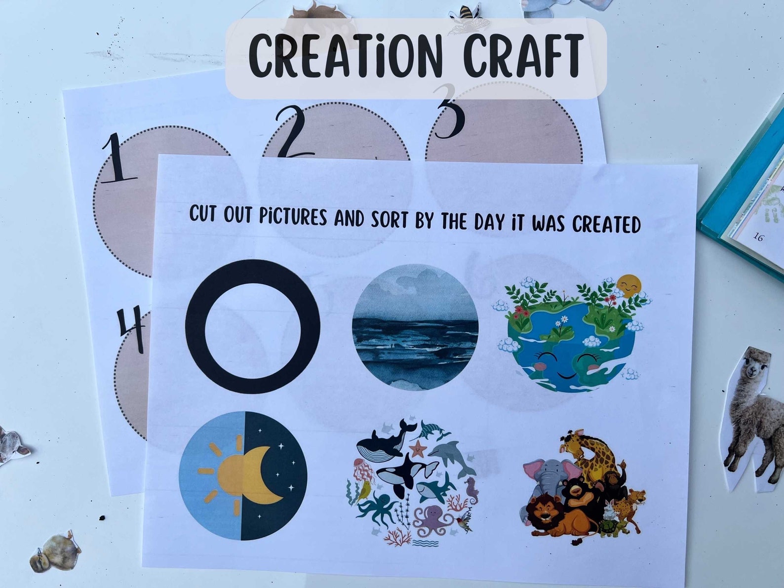 Creation Bible Craft Printable Sunday School Activities Preschool ...