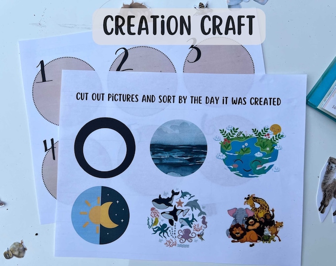 Creation Bible Craft Printable Sunday School Activities Preschool ...