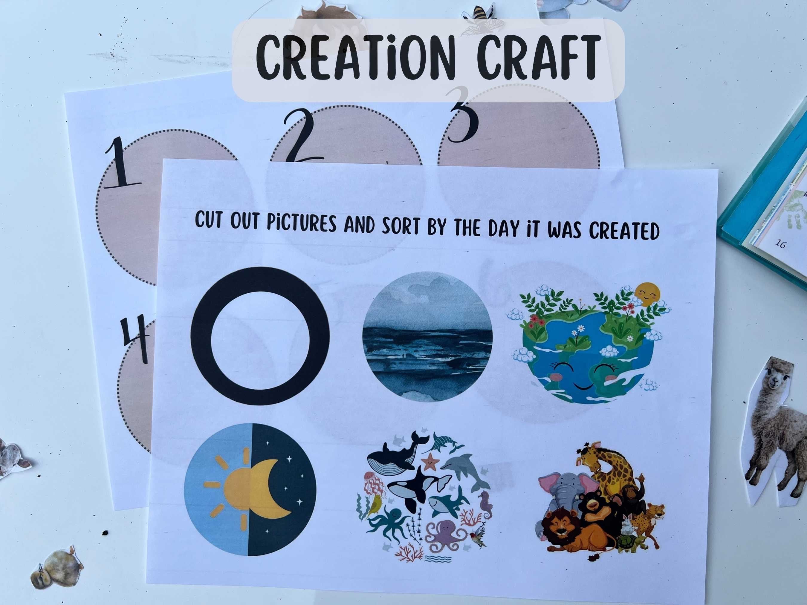 Creation Bible Craft Printable Sunday School Activities Preschool ...