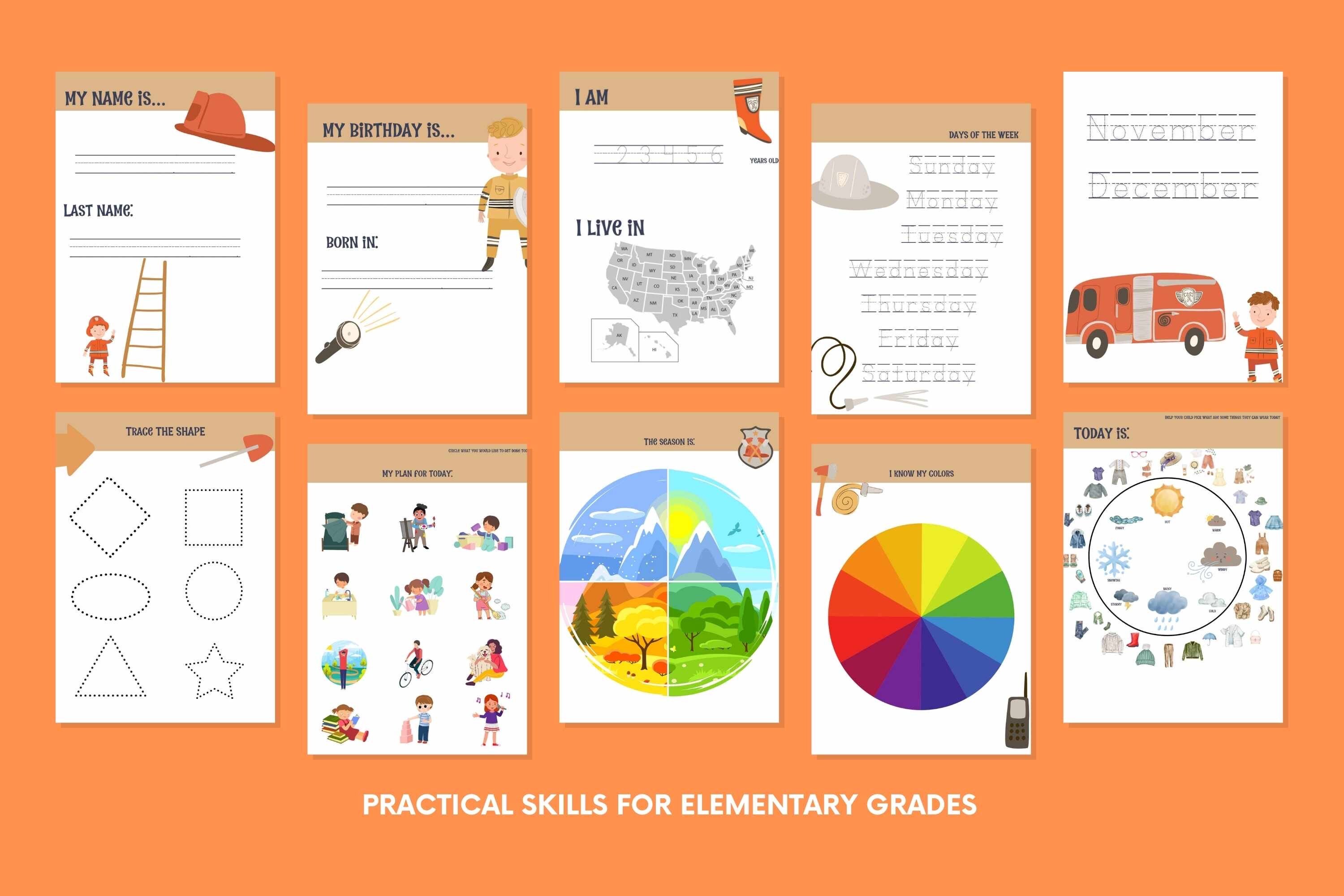 Firefighter Homeschool Printables Morning Menu Activities: Homeschool ...