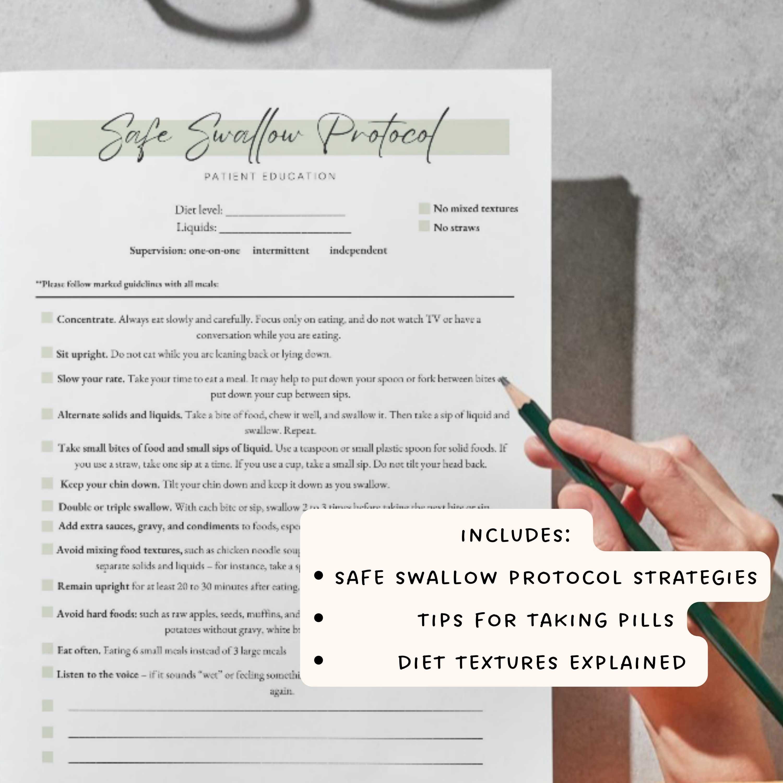 Patient Education Dysphagia Therapy Medical Speech Therapy - Etsy