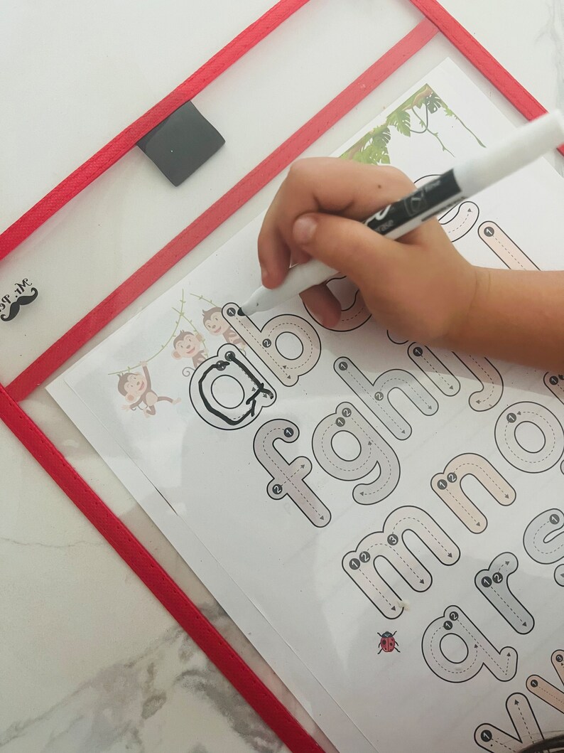 Alphabet Tracing Worksheets Printable Letter Board Homeschool - Etsy