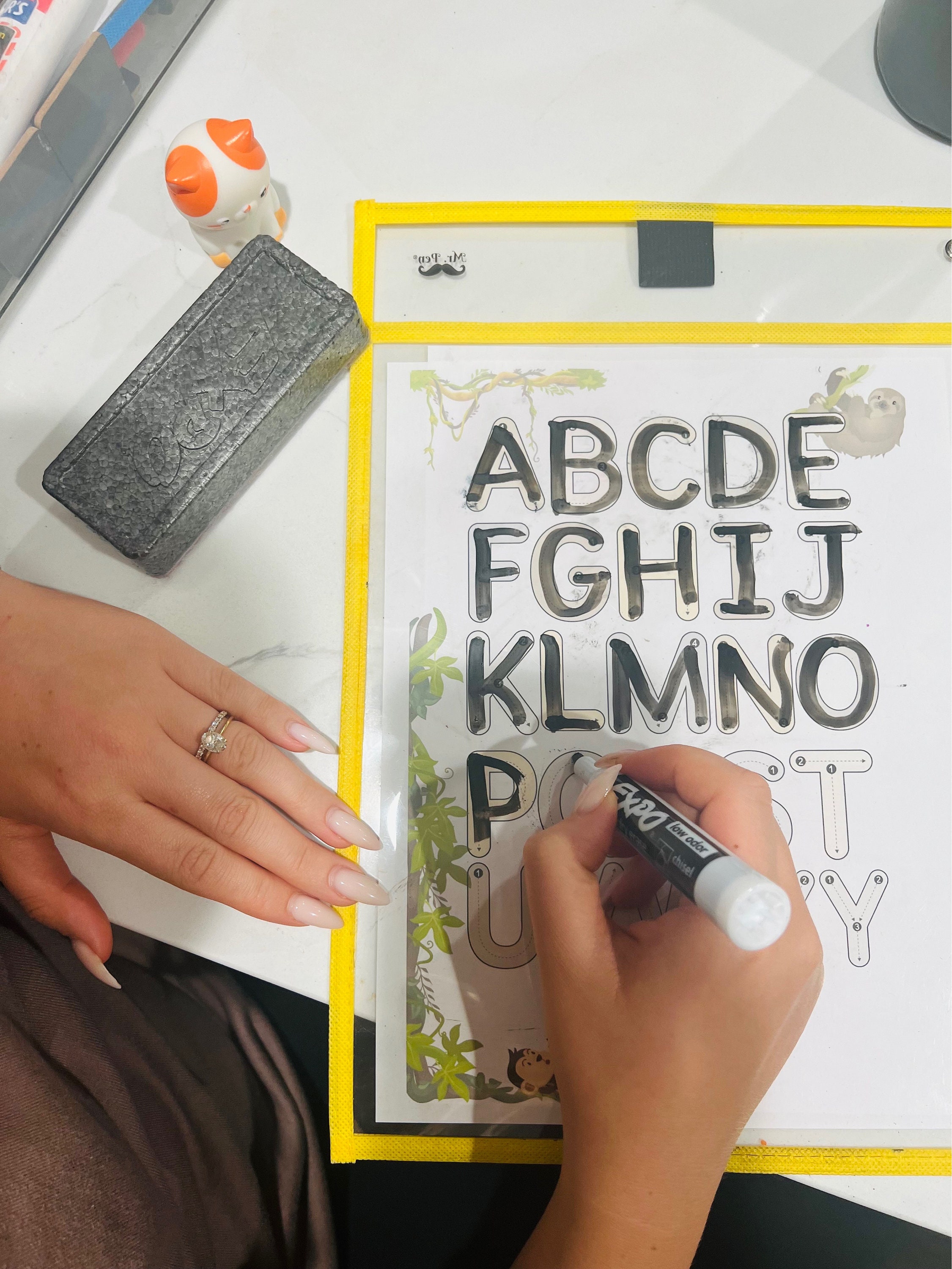 Alphabet Tracing Worksheets Printable Letter Board Homeschool ...