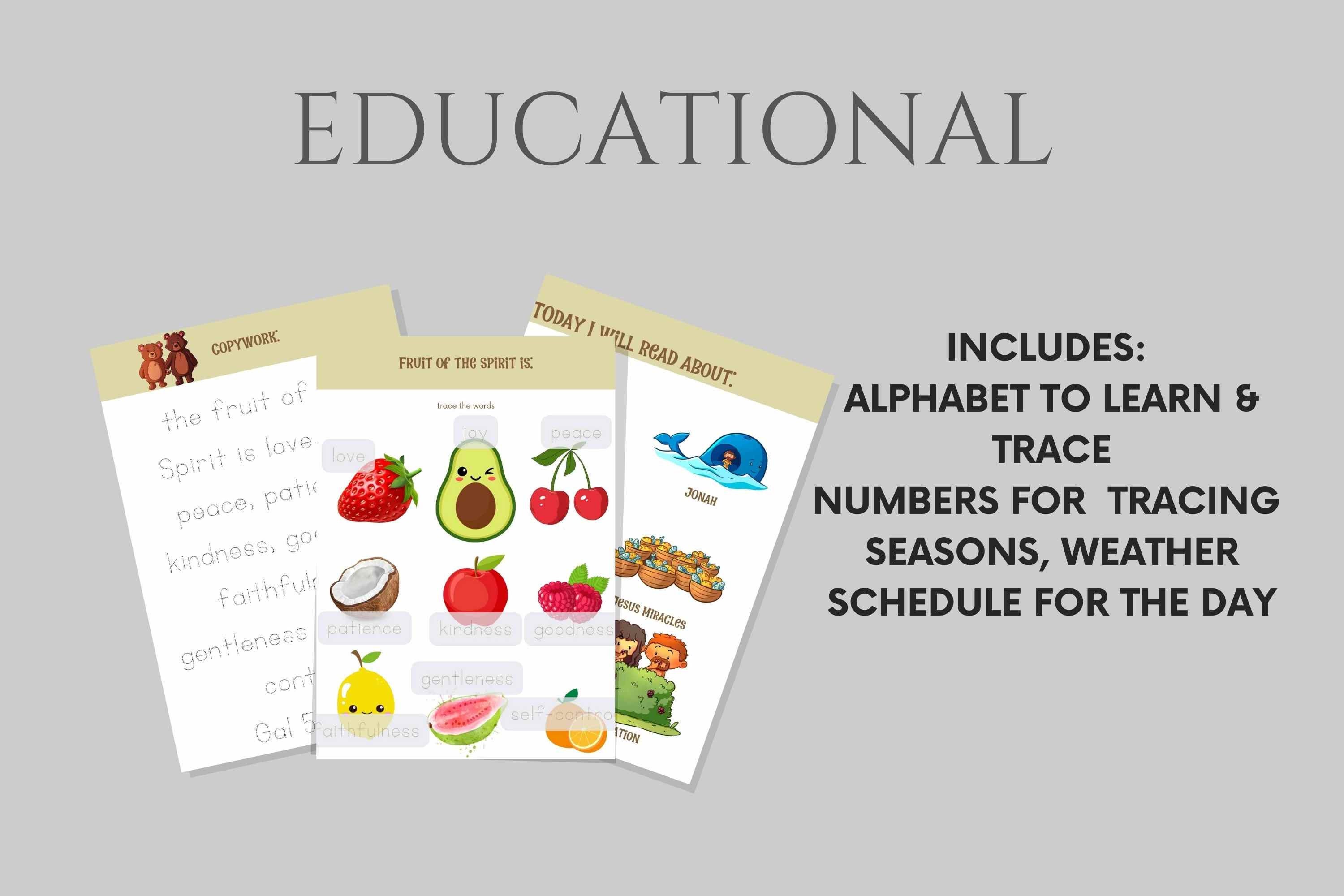 Bible Worksheets Morning Menu Activities: Homeschool Curriculum Planner ...