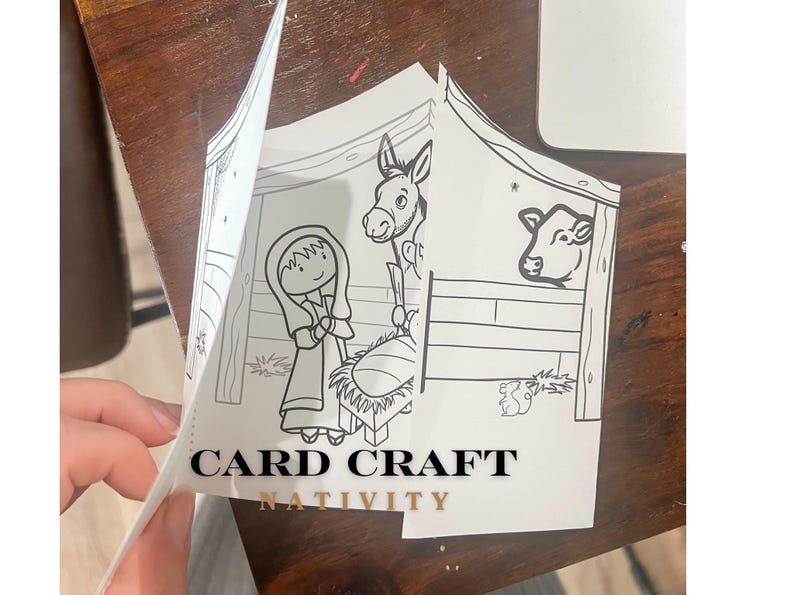 Nativity Christmas Card Craft for Kids- Sunday School Activities ...