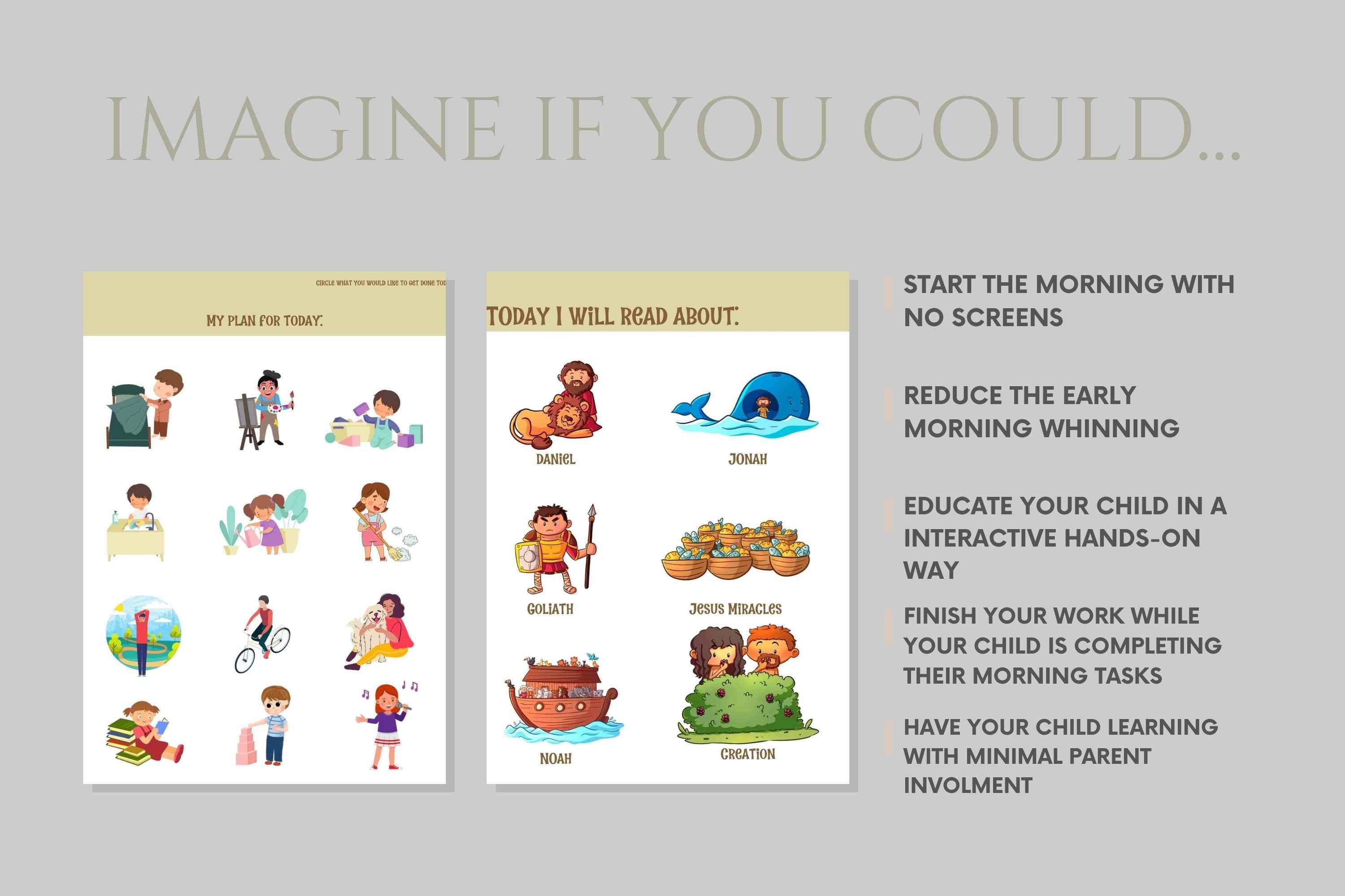 Bible Worksheets Morning Menu Activities: Homeschool Curriculum Planner ...