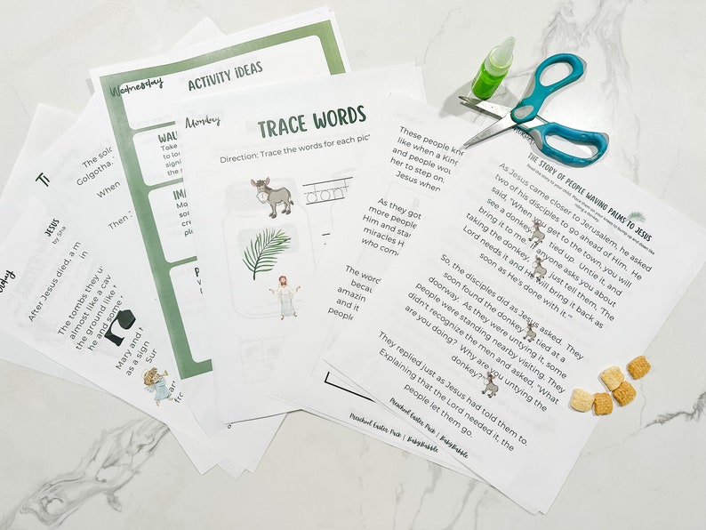 Easter Story Activity Pack: Bible Learning for Preschoolers (printable ...