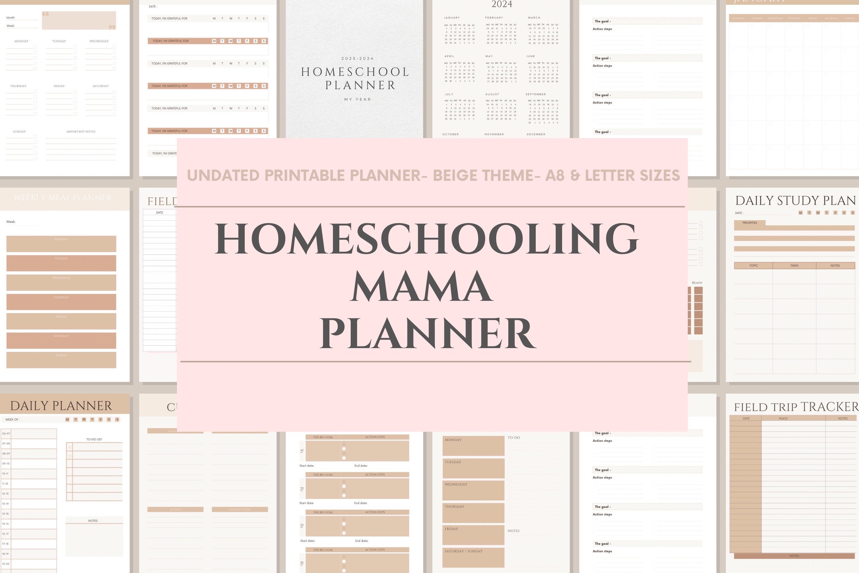 Printable Planner: Homeschool Planner for Moms Lesson Plan - Etsy