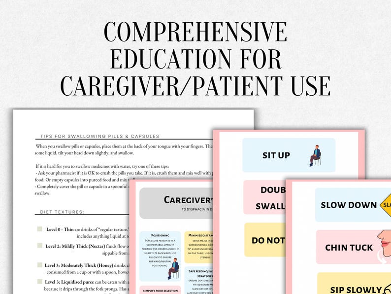 Dysphagia Safe Swallow Strategies: Dementia Caregiver Guide Education ...