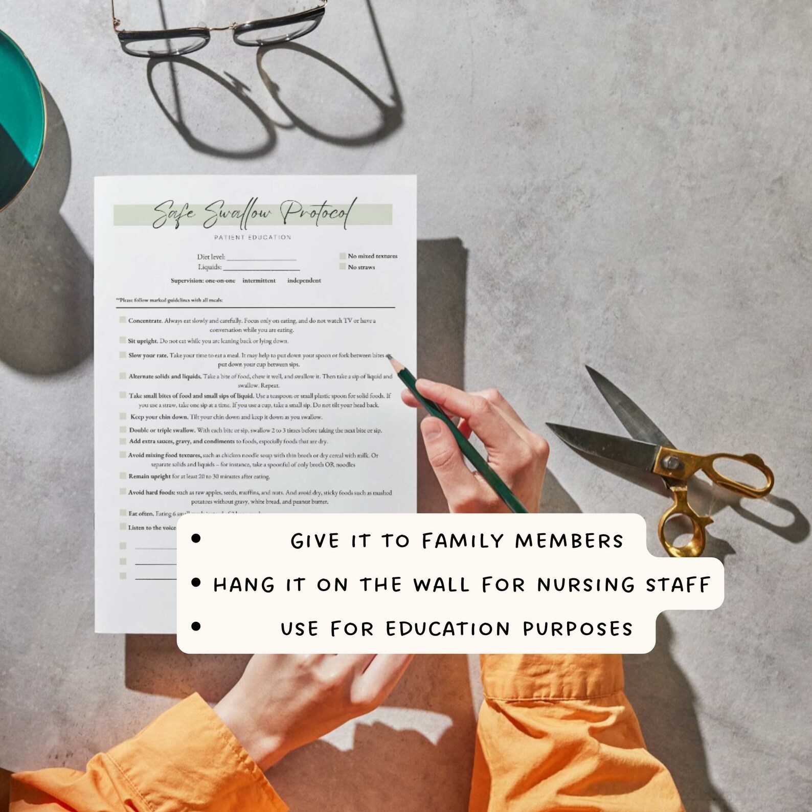 Dysphagia Safe Swallow Strategies: Dementia Caregiver Guide Education ...
