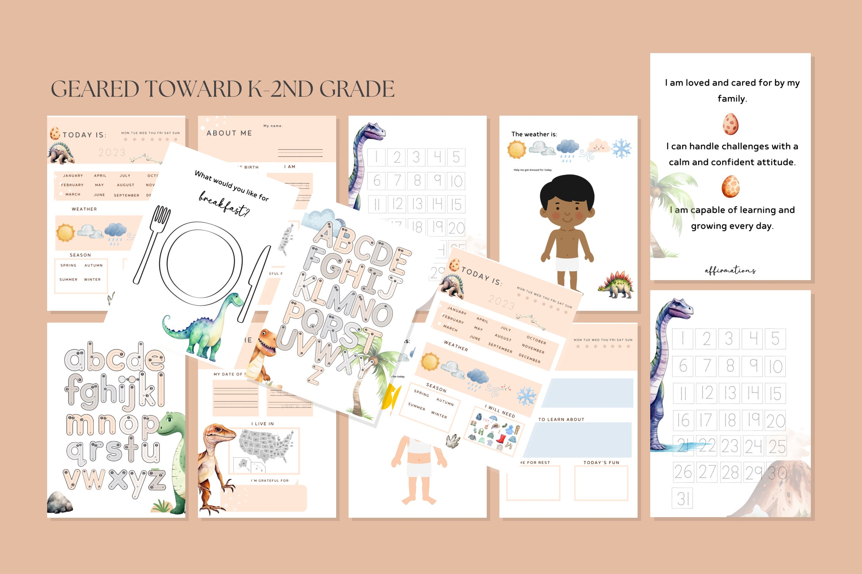 Homeschool Printables Dinosaurs Morning Menu Activities: Homeschool ...