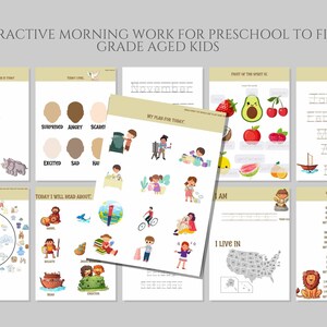 Bible Worksheets Morning Menu Activities: Homeschool Curriculum Planner ...