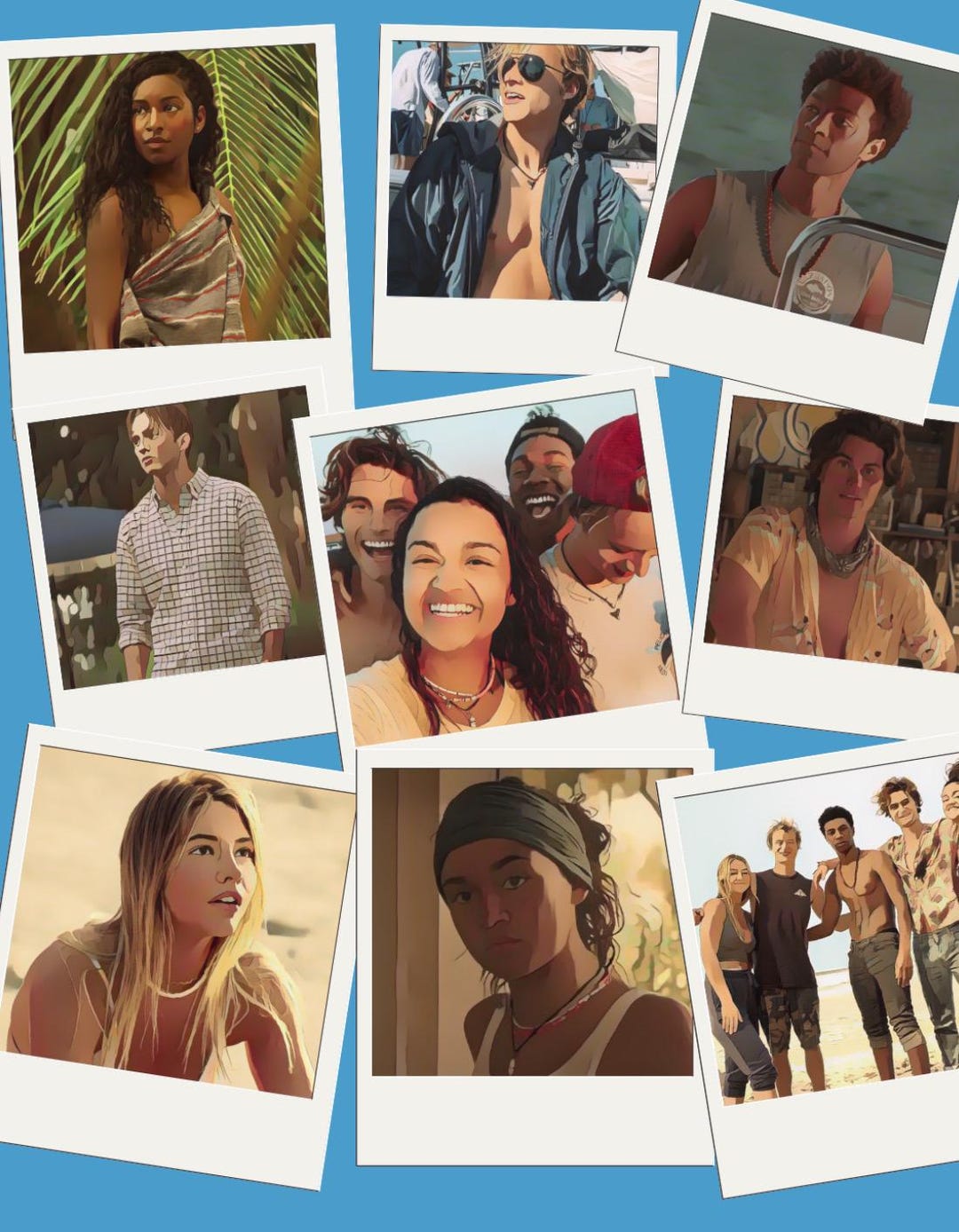 Outer Banks Stickers, Animated Poloroid Stickers With Outer Banks Cast ...