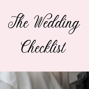 Wedding Checklist Printable, Wedding Checklist, Printable Wedding ...