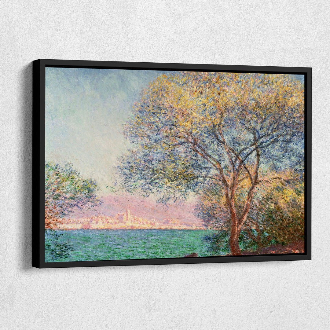 Claude Monet Painting Monet Wall Art Antibes Framed Canvas Art - Etsy