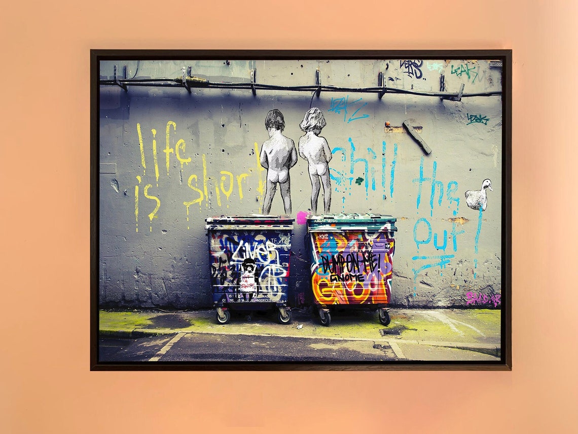 Banksy Life is Short Wall Art Banksy Graffiti Paintings Banksy - Etsy